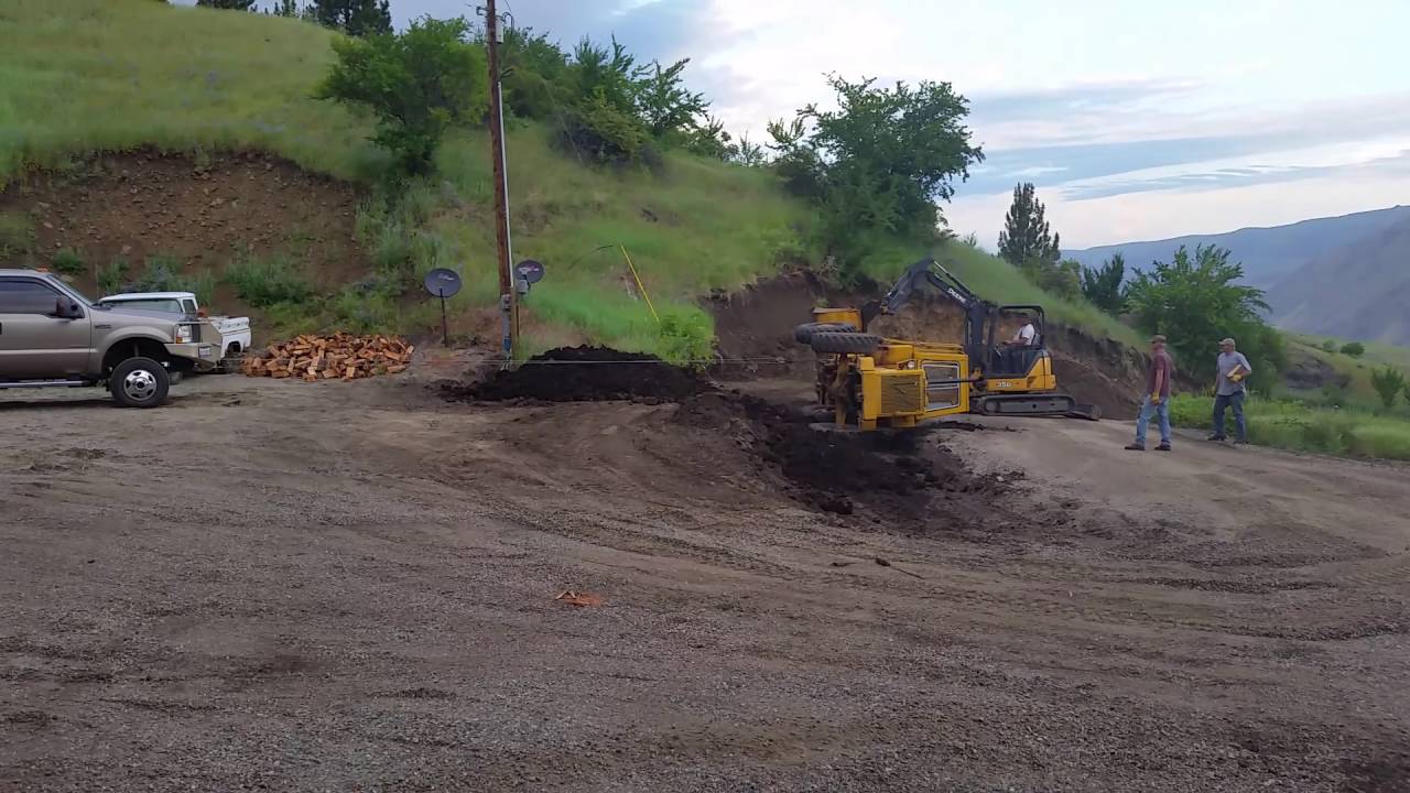 Loader Tipped Over - YouTube