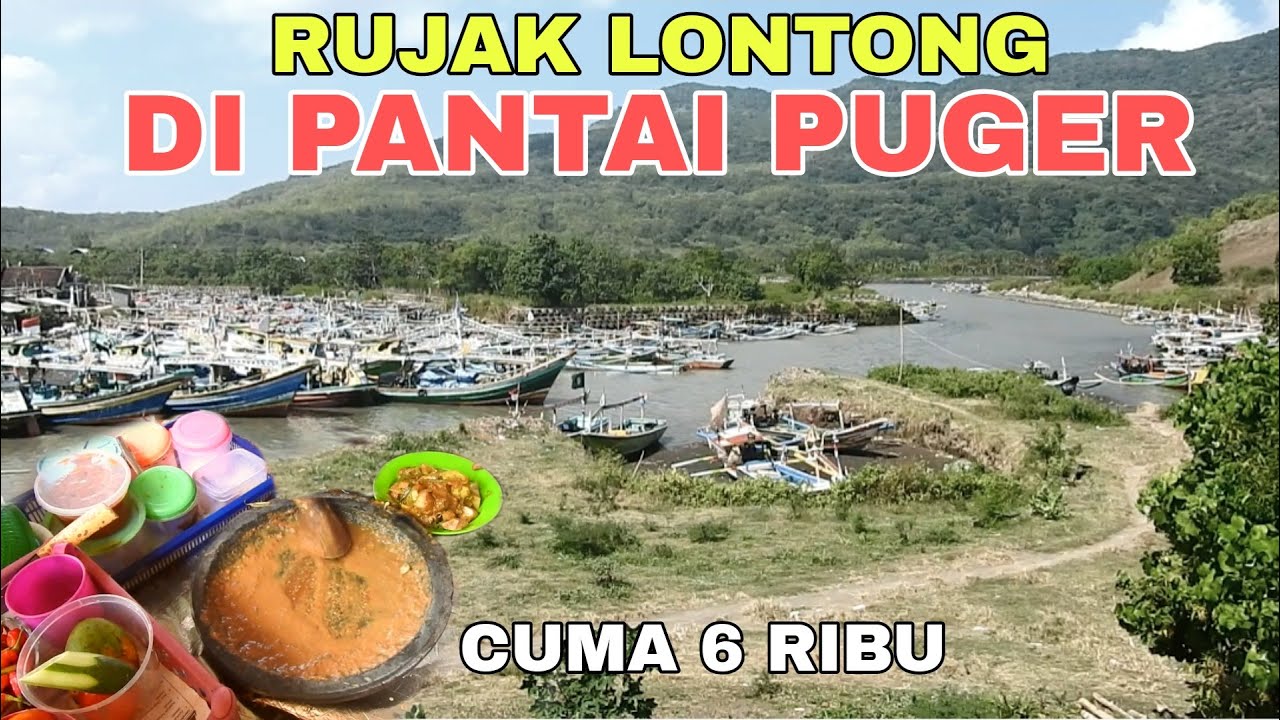 Sensasi rujak lontong di pesisir pantai puger - YouTube