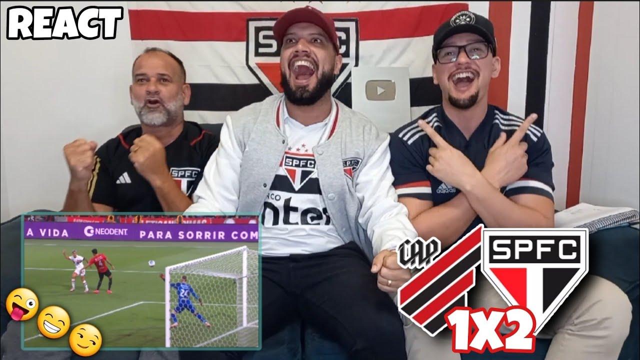 REACT ATHLETICO PR 1X2 SÃO PAULO - VAMOS PRA CIMA BRIGAR PELO TITULO - YouTube