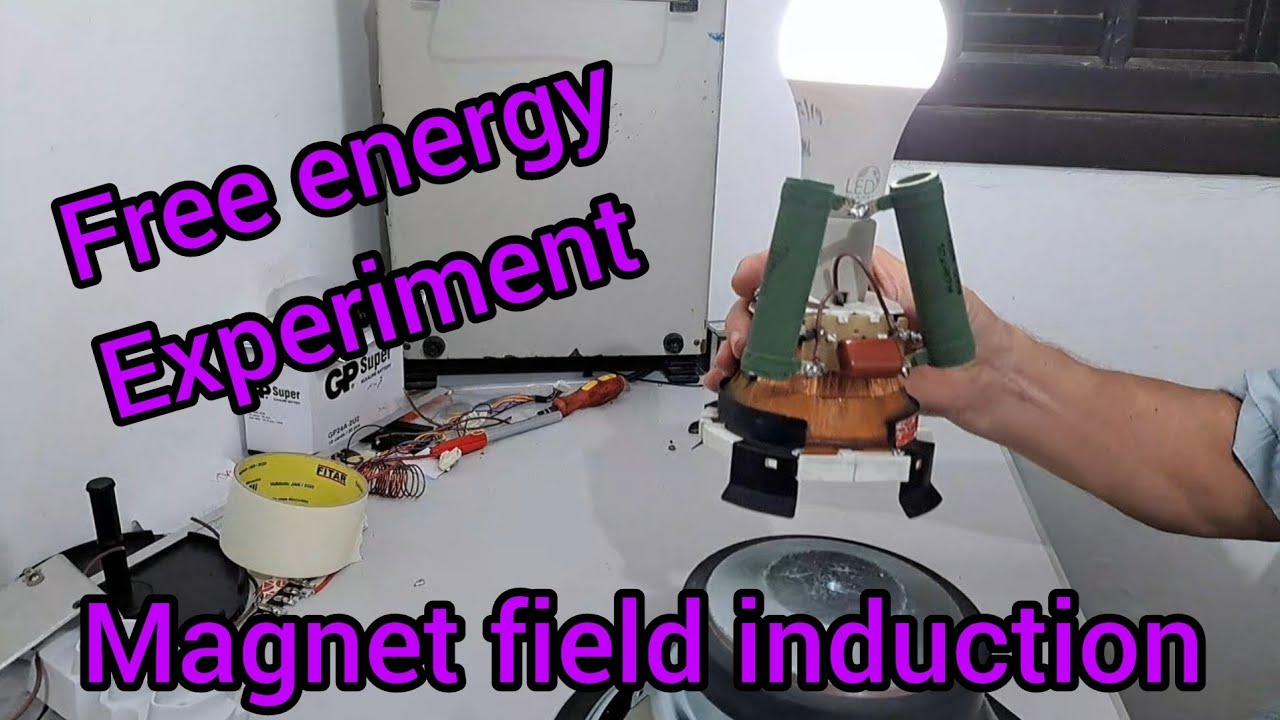 Free energy experiment - powerful magnetic induction generator - 5.8Kw ...