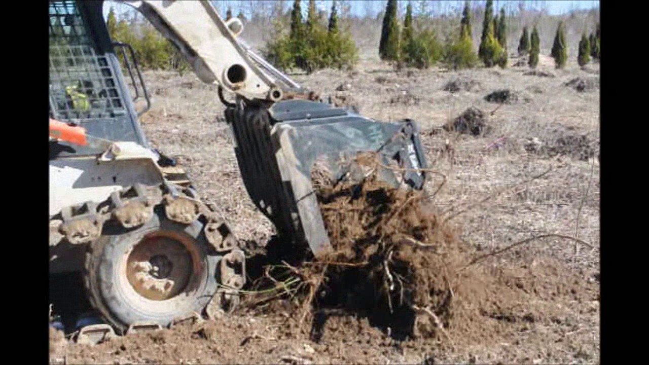 Clearing a Field of Stumps - YouTube