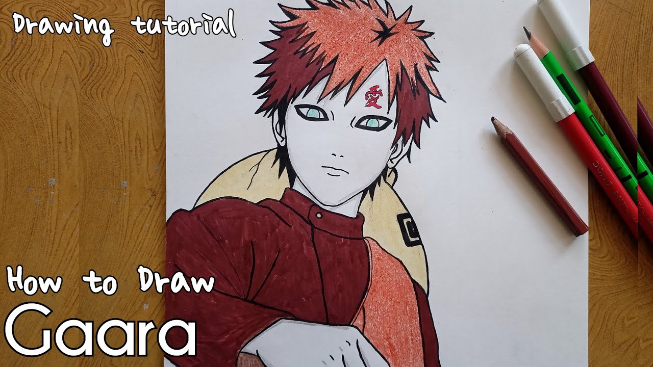 How To Draw Gaara Shippuden