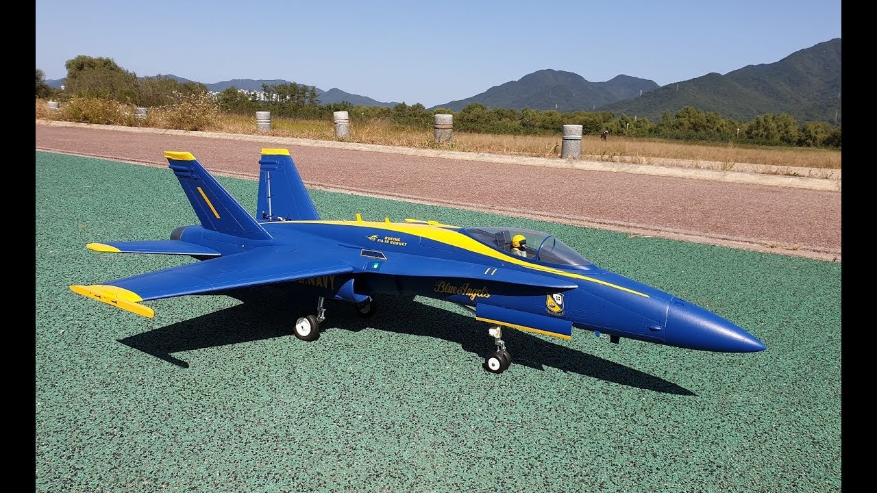Freewing F/A-18C 90mm EDF maiden flight - YouTube
