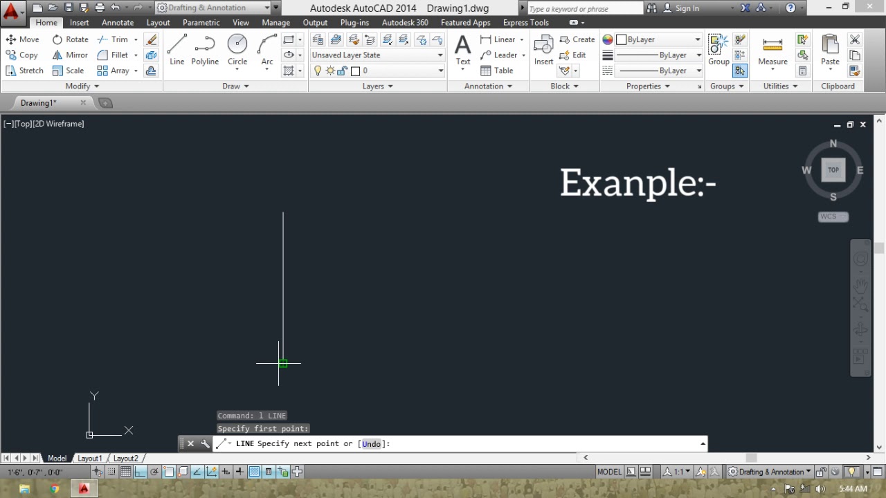 How to use crossing trim command in auto cad 2d _basic command - YouTube
