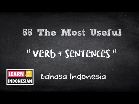 55 kata kerja paling berguna dengan kalimat - Cara berbicara bahasa Indonesia | Belajar bahasa In...
