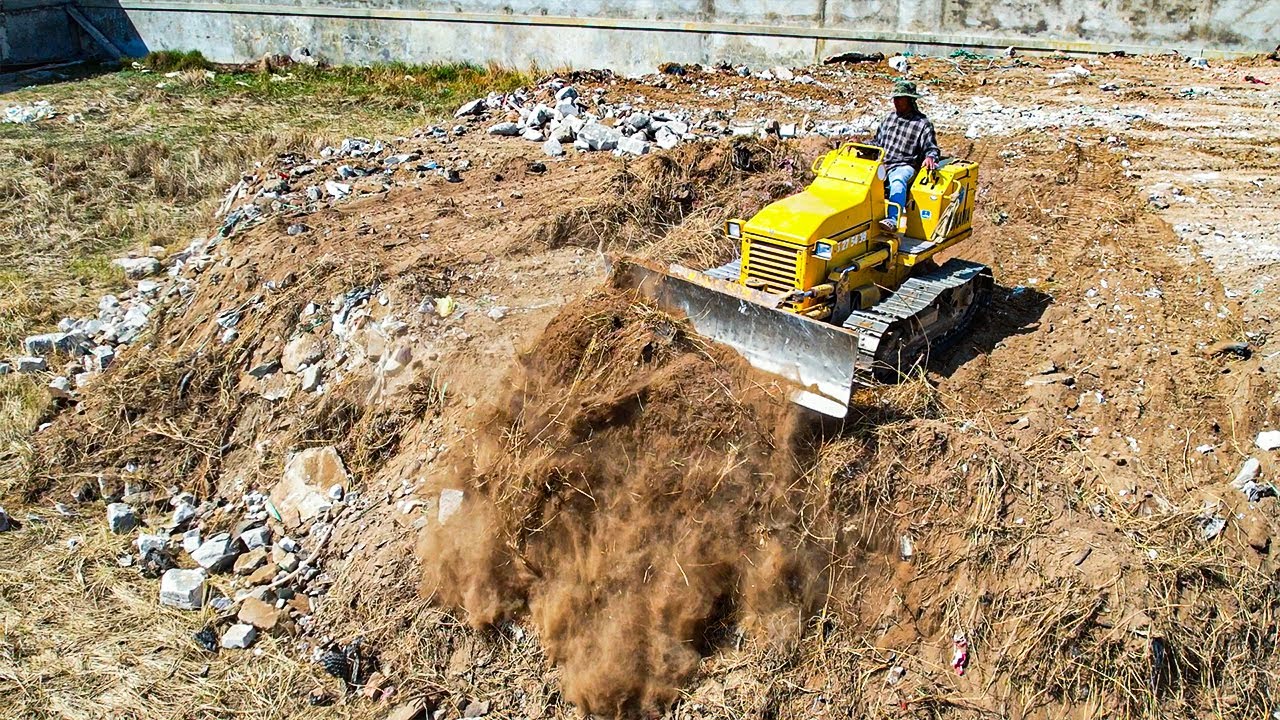 Last Update Small Project Building New Village Filling up mini dozer ...