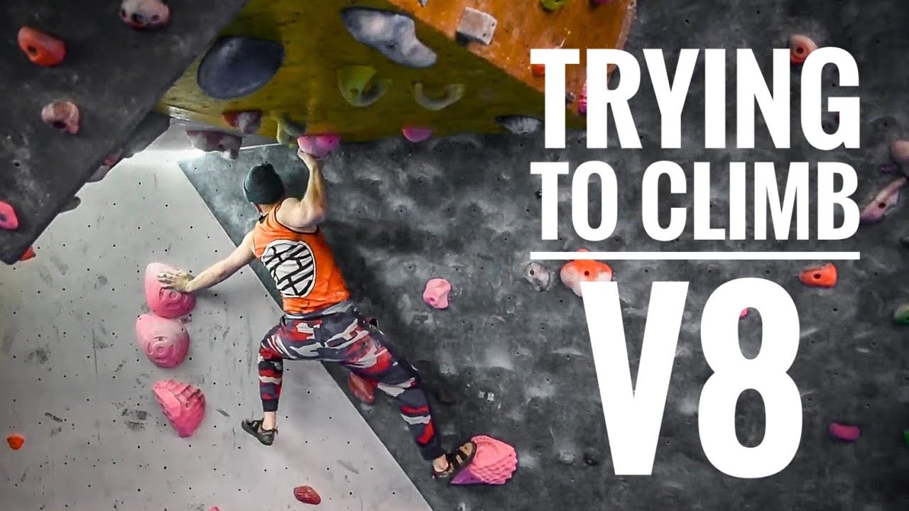 TRYING TO CLIMB V8 - YouTube