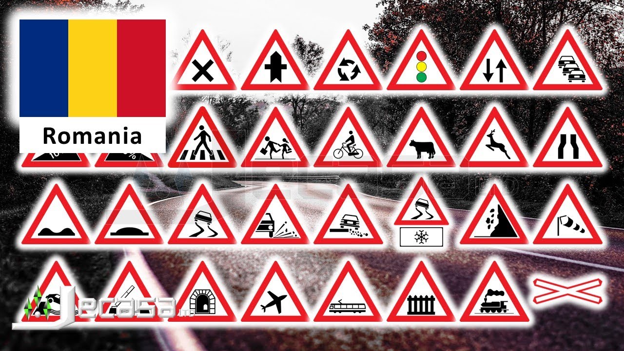 Warning Traffic-Road Signs in Romania (Bucharest, Cluj-Napoca, Iași ...