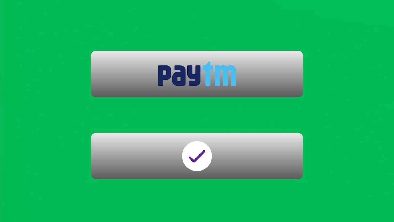 Green Screen Paytm Button Animation | 4K | Global Kreators - YouTube