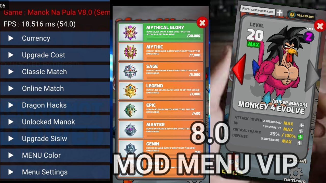 Manok Na Pula MOD APK 8.0 [Unlimited Money/Eye/Max Level/Menu] VIP ...