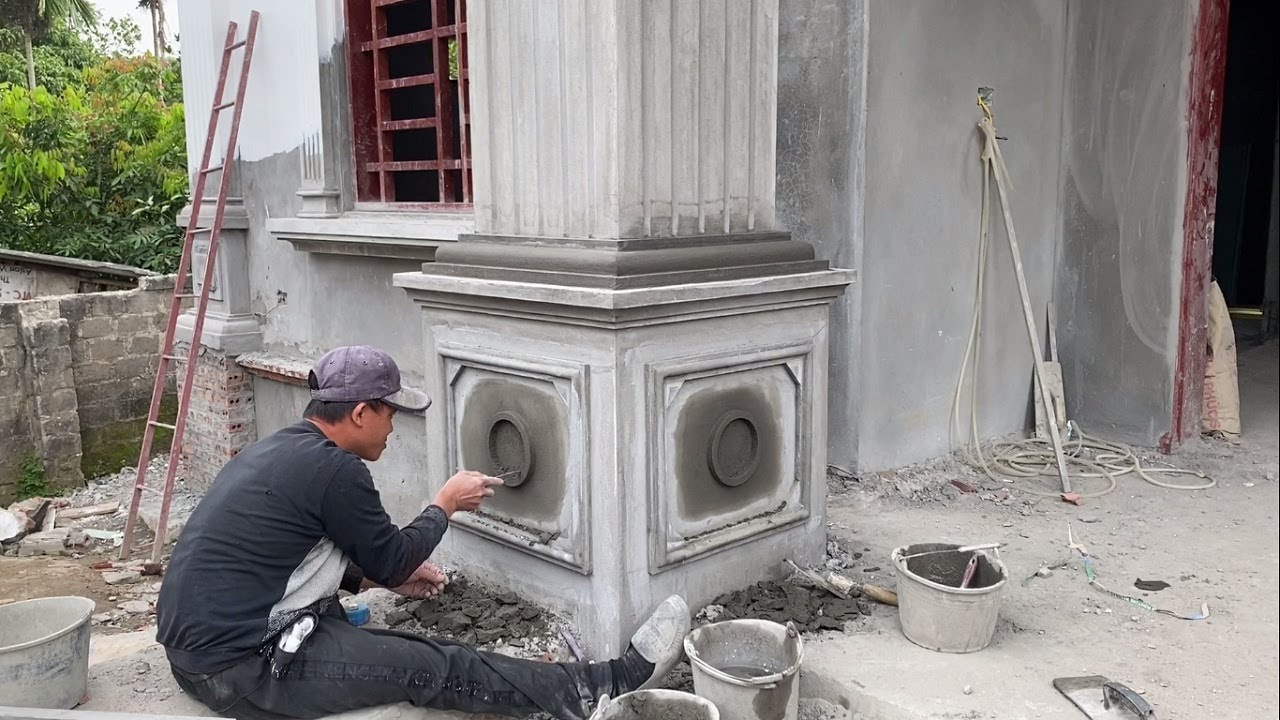 Amazing Techniques Construction Concrete Column Foot With Sand And ...