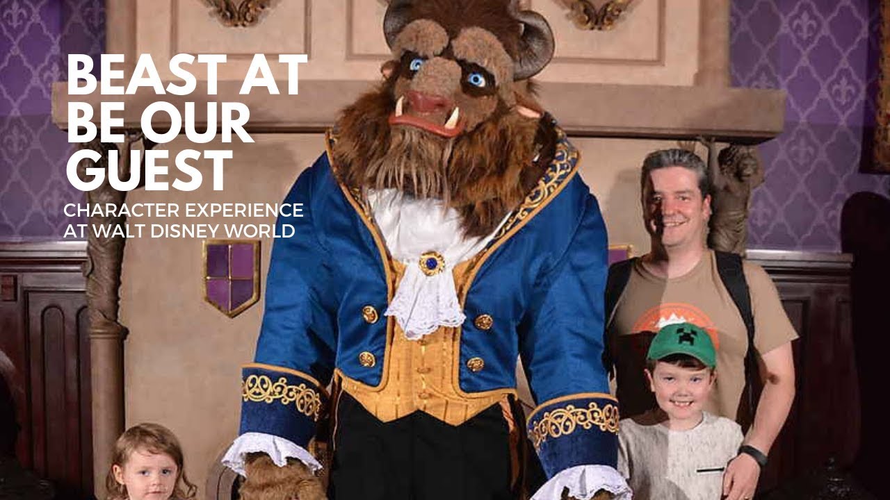 Meeting Beast at Be Our Guest Restaurant in Magic Kingdom Walt Disney ...
