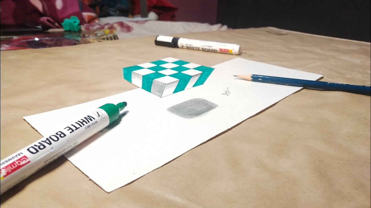 3d Trick Art On Paper Floating Chess Animationа4 Youtube