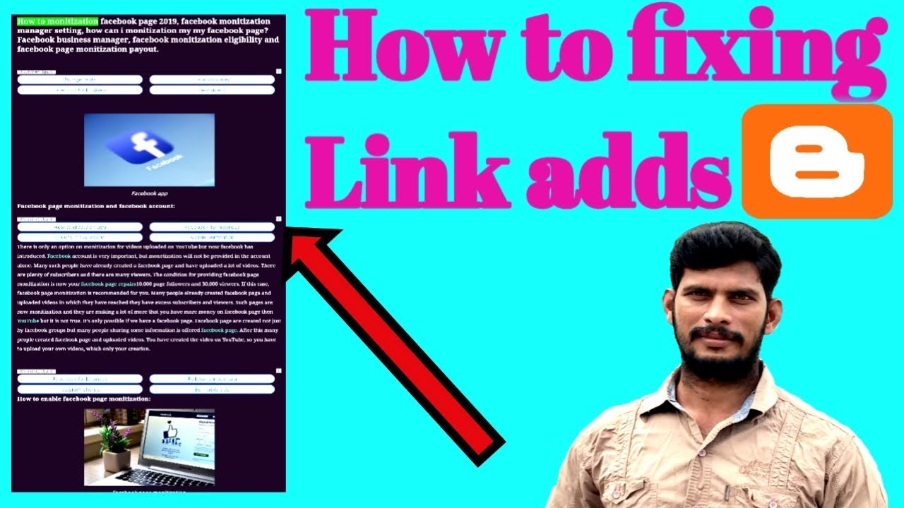 How to fixing link adds for website | blogger articles text & display ...