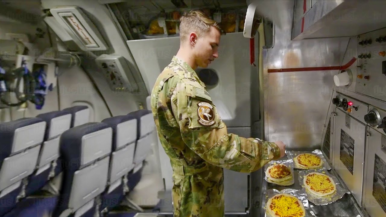 Cooking Pizzas Inside US Air Force Aircraft at Very High Altitude - YouTube