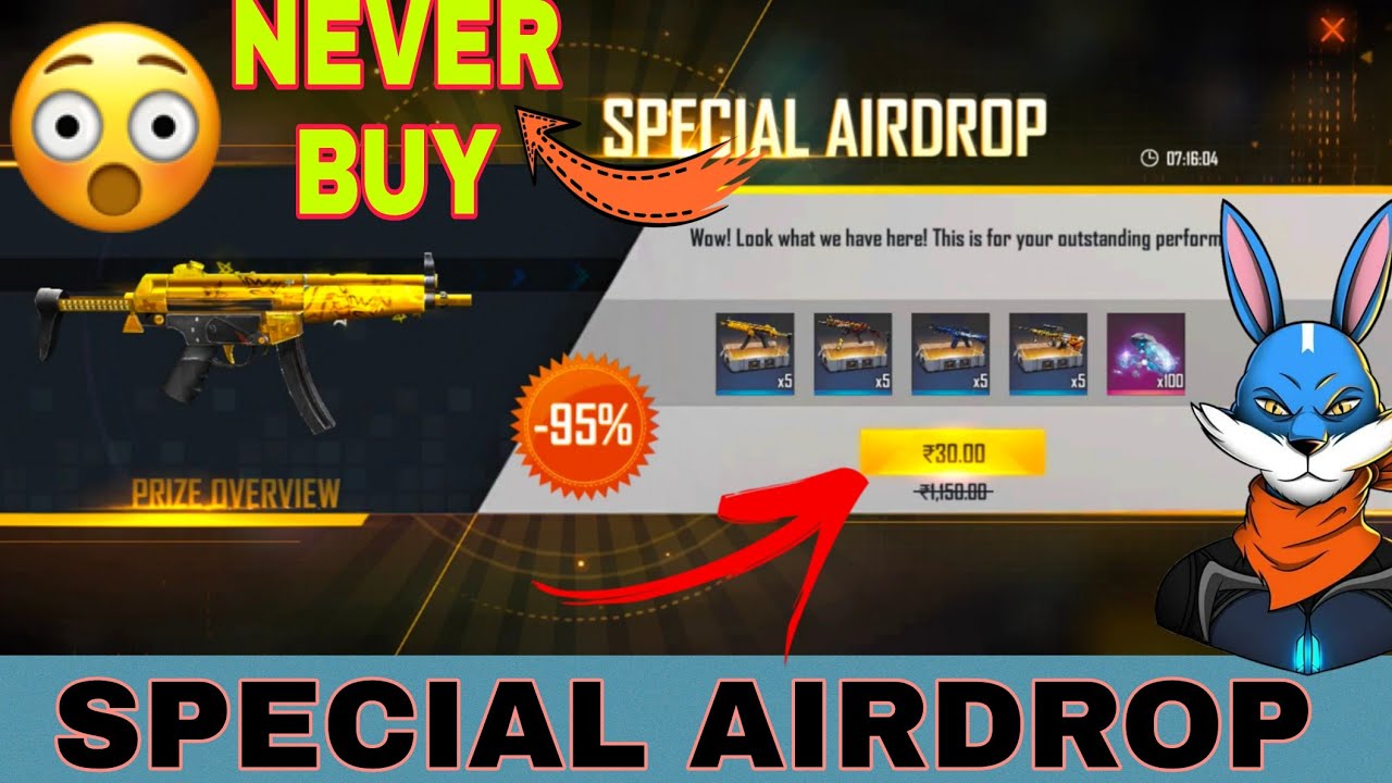 NEVER BUY SPECIAL AIRDROP IN FREE FIRE ⚡ OPENING SPECIAL GUN SKIN ...