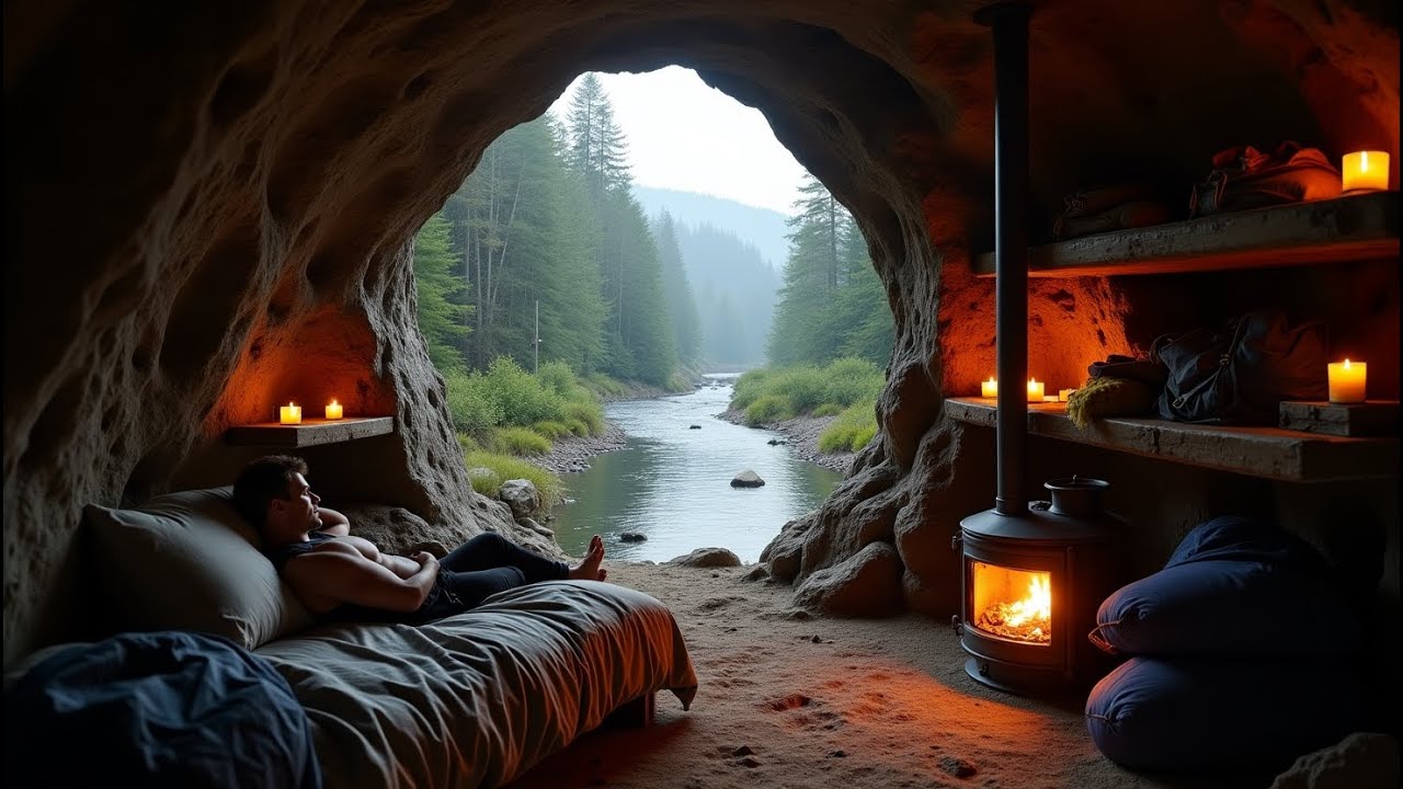 Solo Survival: Forge an Axe and Craft a Chisel to Build a Rock Shelter ...