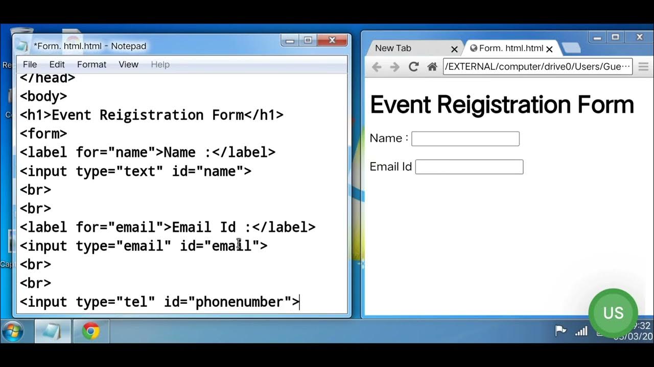 Make a Event Registration form design ll HTML CSS Web development Class - YouTube
