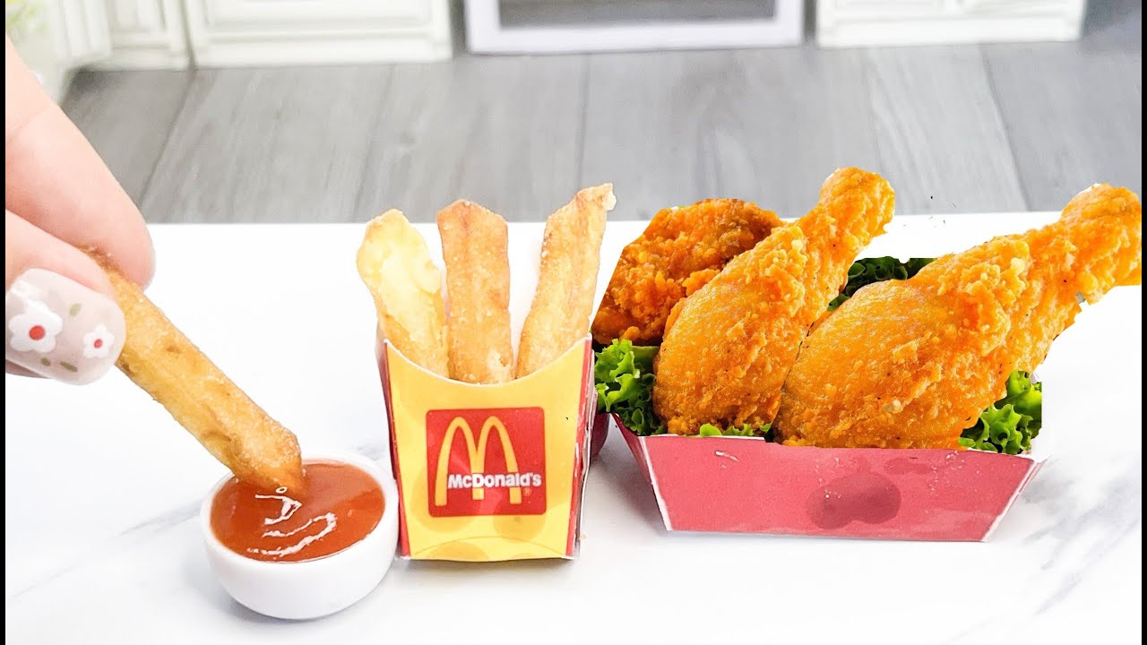 Miniature fried chicken recipe in mini kitchen🍗🍗🍗 - YouTube