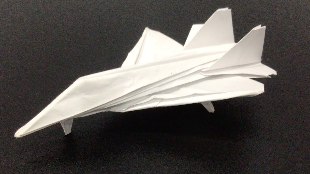 How to fold an origami jet with landing gear! Tutorial on Osprey ...