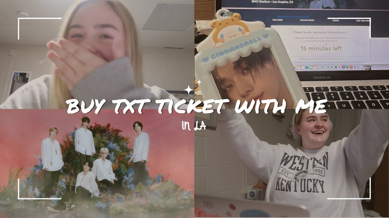 BUYING TXT CONCERT TICKETS l ACT: SWEET MIRAGE IN LA - YouTube