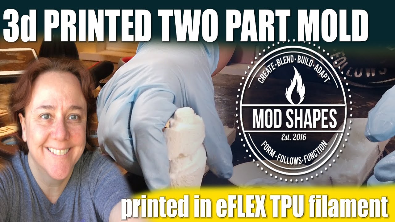 3d Printing a Two-Part Mold with eFlex TPU & Casting SmoothOn 300 - YouTube