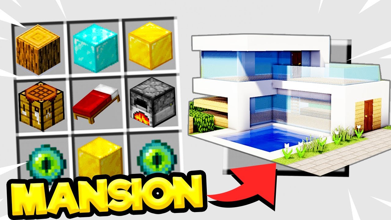 CRAFTING A MANSION in MINECRAFT - YouTube