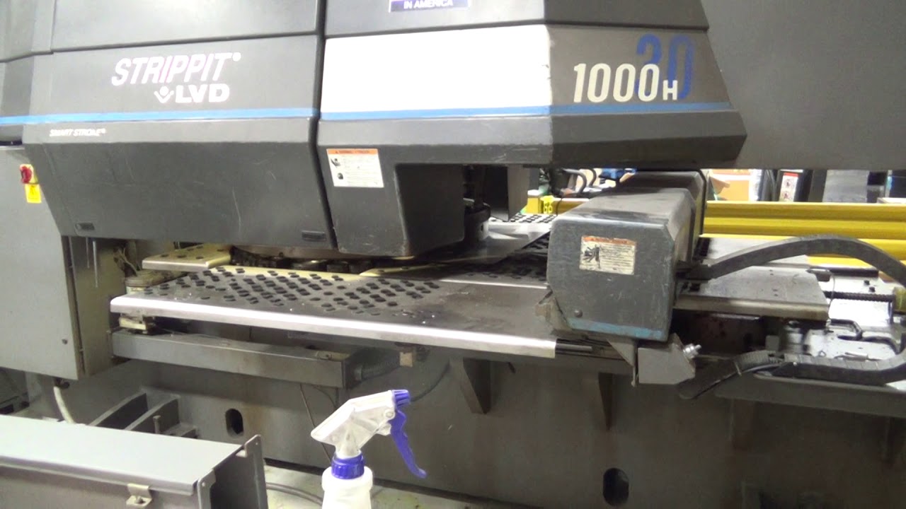 Strippit LVD 1000H/30 Hydraulic CNC Turret Punch Press - YouTube