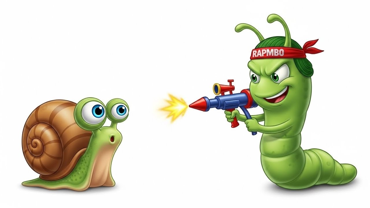 Worm vs Snail: Funny Battle Scene | Cartoon Comedy Short - YouTube