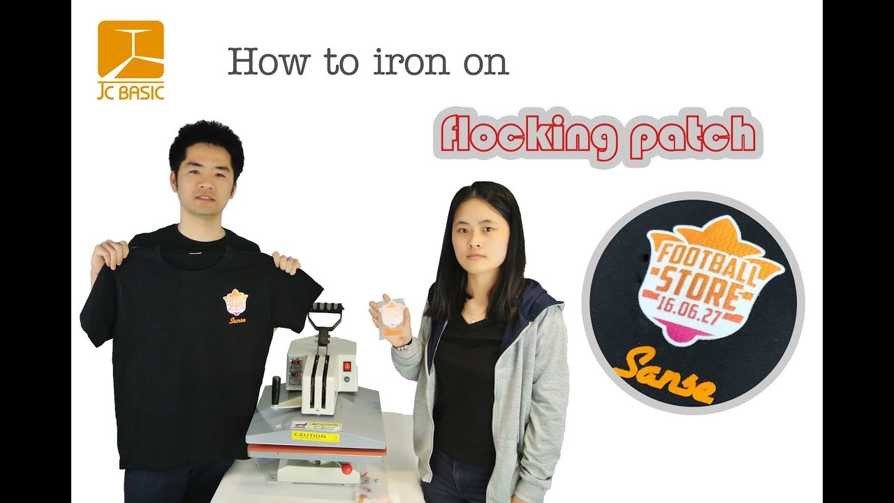 How to iron on flocking patch? - YouTube