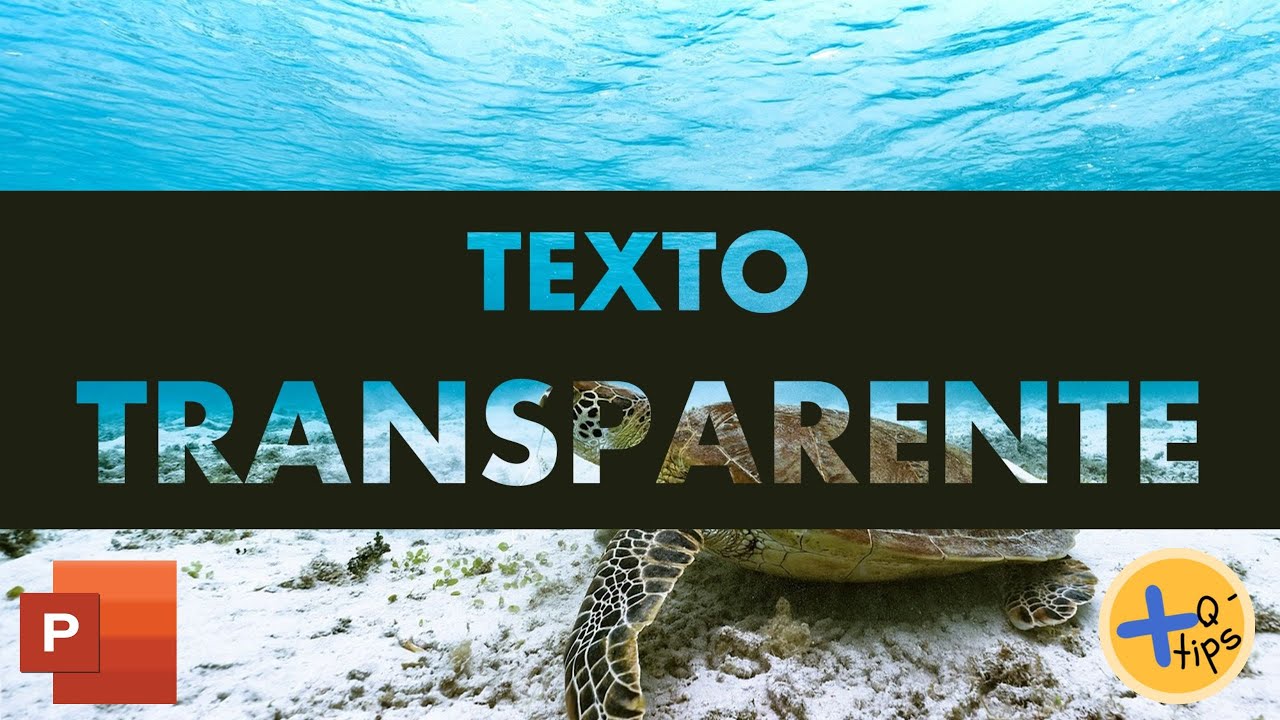 Cómo HACER TEXTO TRANSPARENTE en POWERPOINT - YouTube