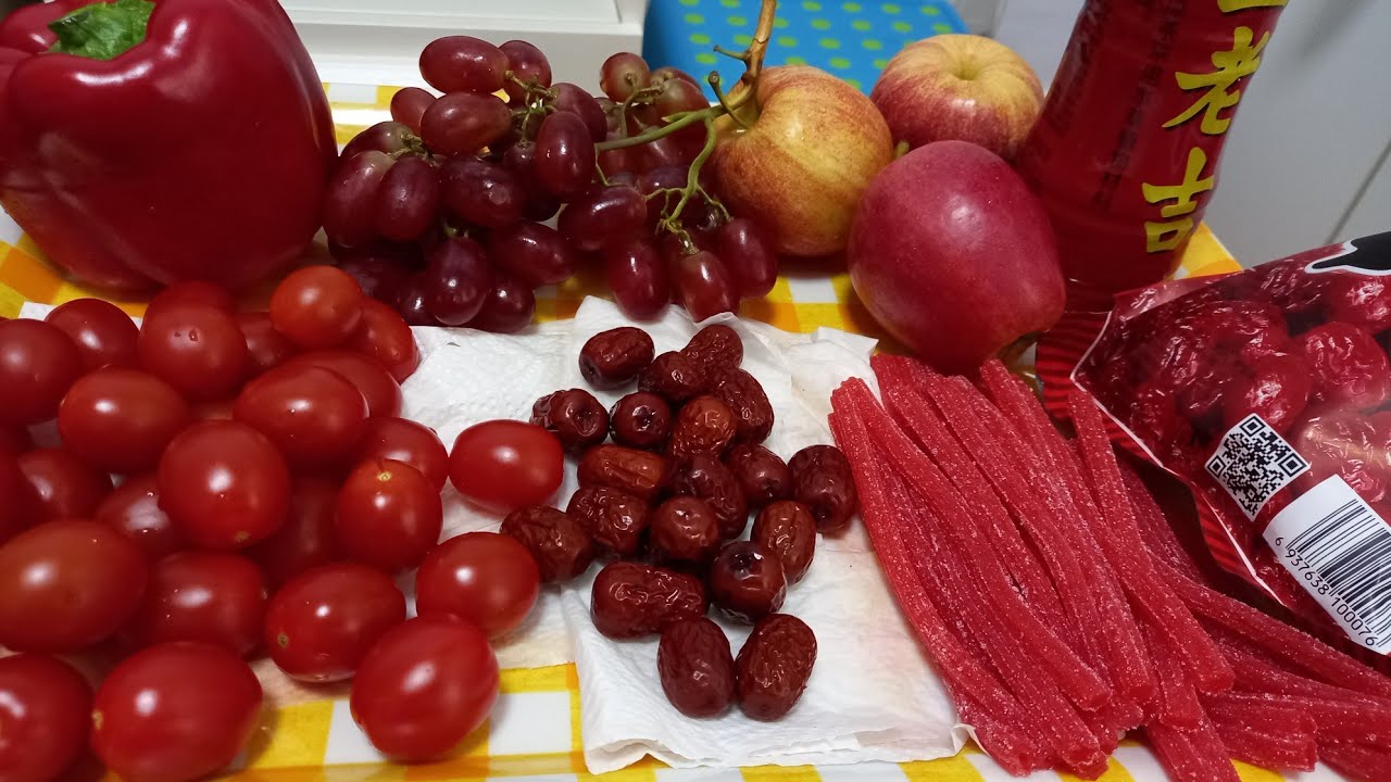 All Red Mukbang Challenge - YouTube