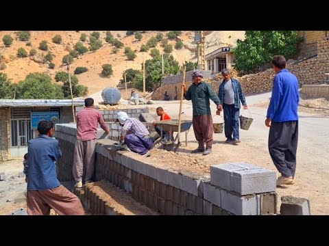 Nomadic life: continuing to help Mr. Dal to build a mosque - YouTube