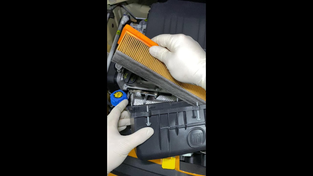 FIAT PANDA AIR FILTER CHANGE REPLACEMENT HOW TO CHANGE AIR FILTER FIAT ...
