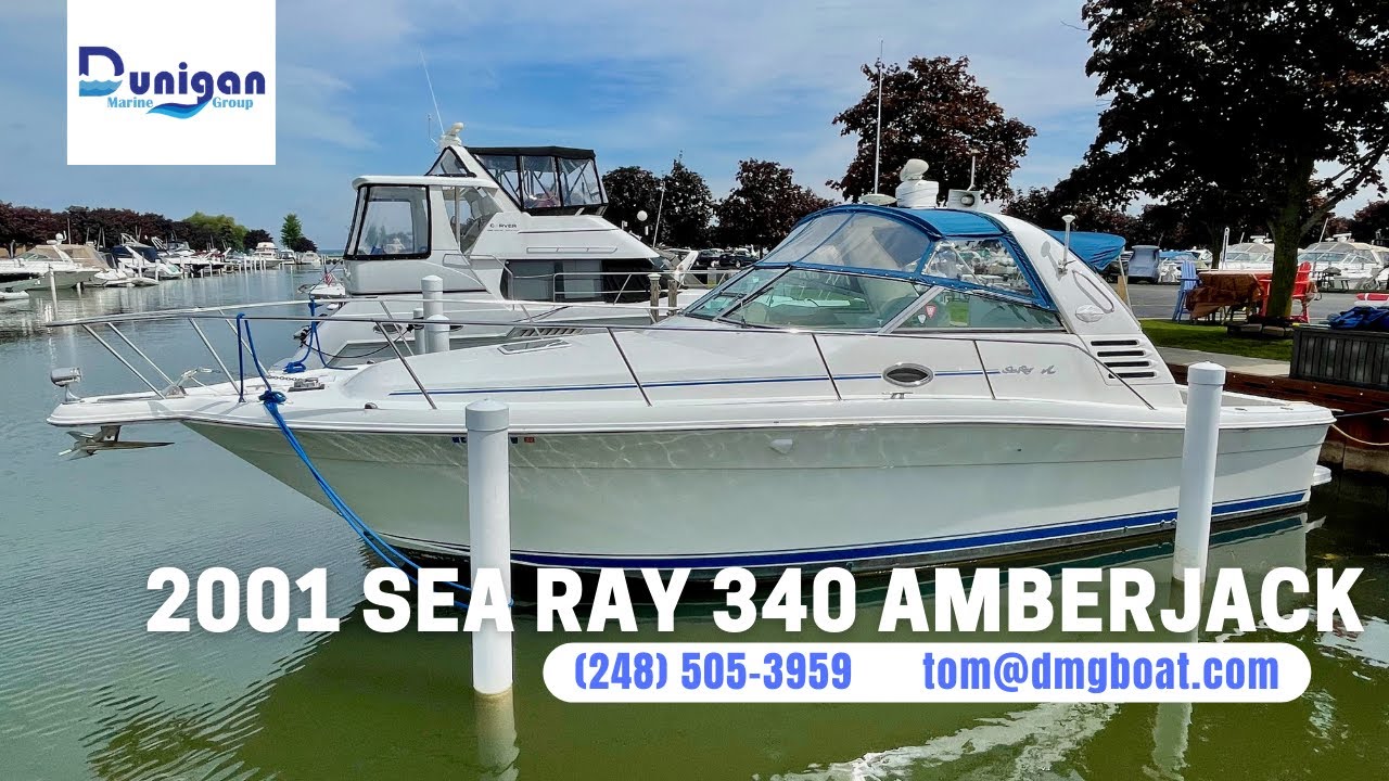 [SOLD] 2001 Sea Ray 340 Amberjack Virtual Video Tour - YouTube