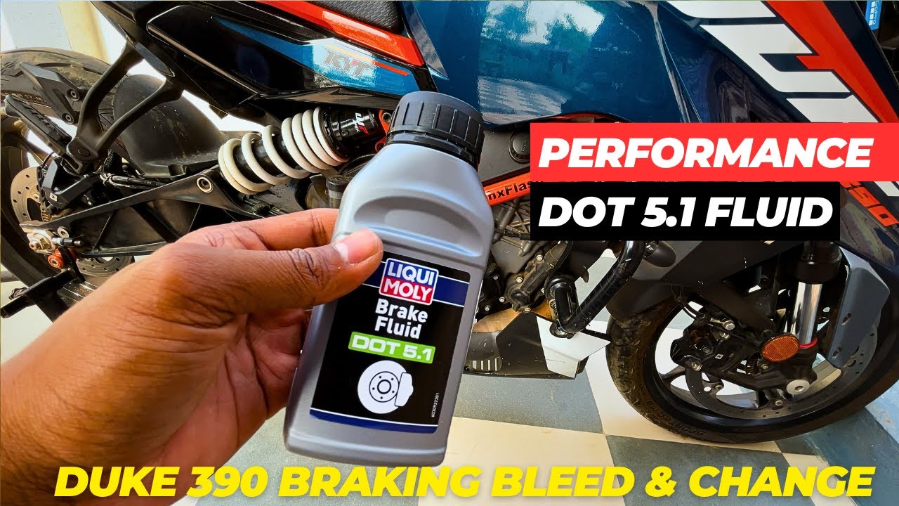 Duke 390 Liqui Moly DOT 5 1 Brake bleed Process of Front Brake - YouTube