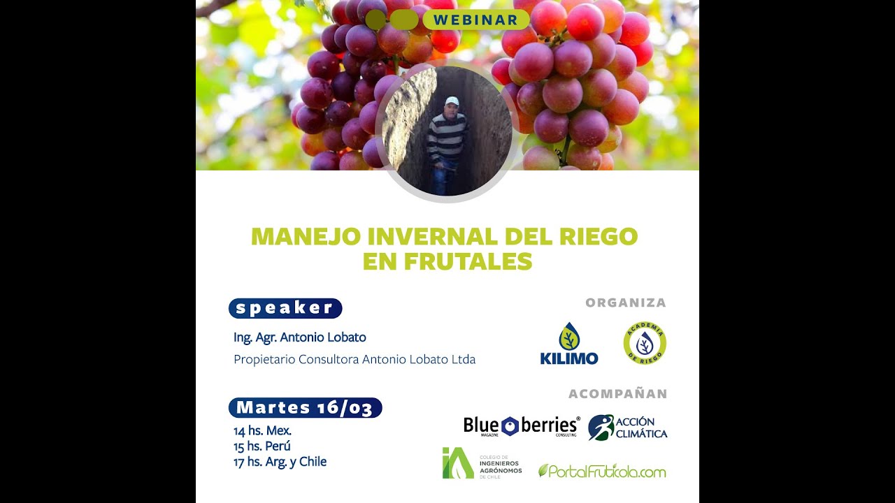 Webinar | Manejo invernal del Riego en Frutales - YouTube