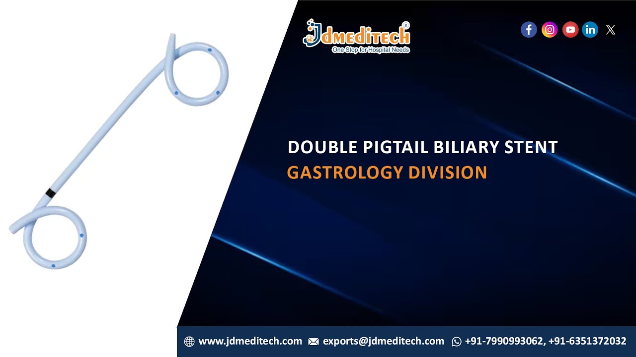 Double Pigtail Biliary Stent | JDMeditech India - YouTube