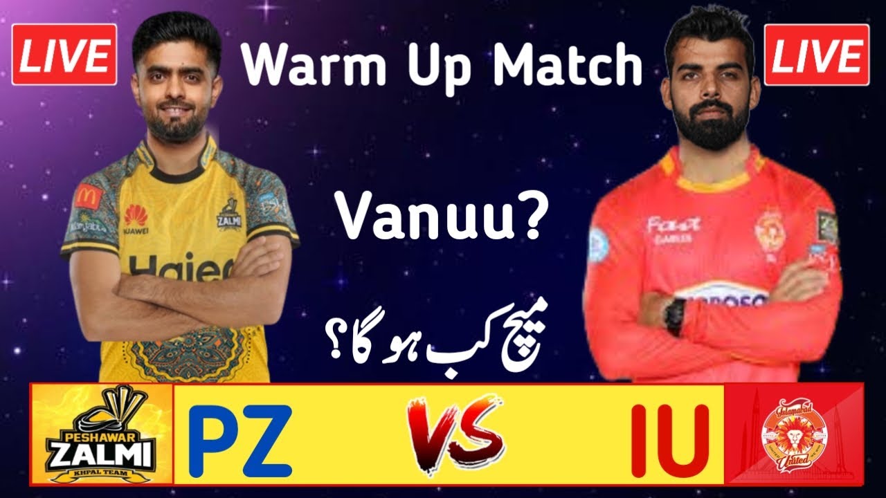 PSL 9 1st Warm up Match Peshawar Zalmi vs Islamabad United 2024 | PSL 9 ...