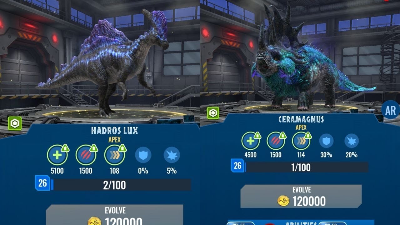 HADROS LUX AND CERAMAGNUS UNLOCKED !! || Jurassic World Alive eps 125 ...