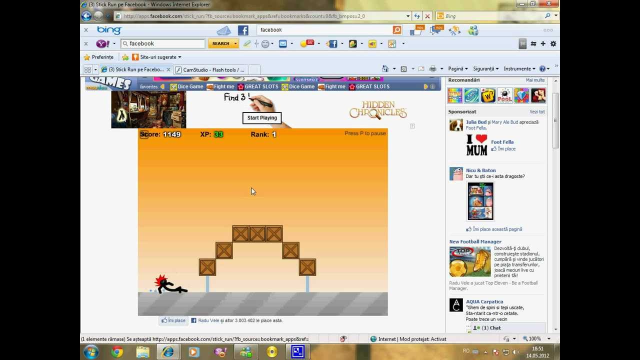 Stick Run Facebook Part 1 - YouTube