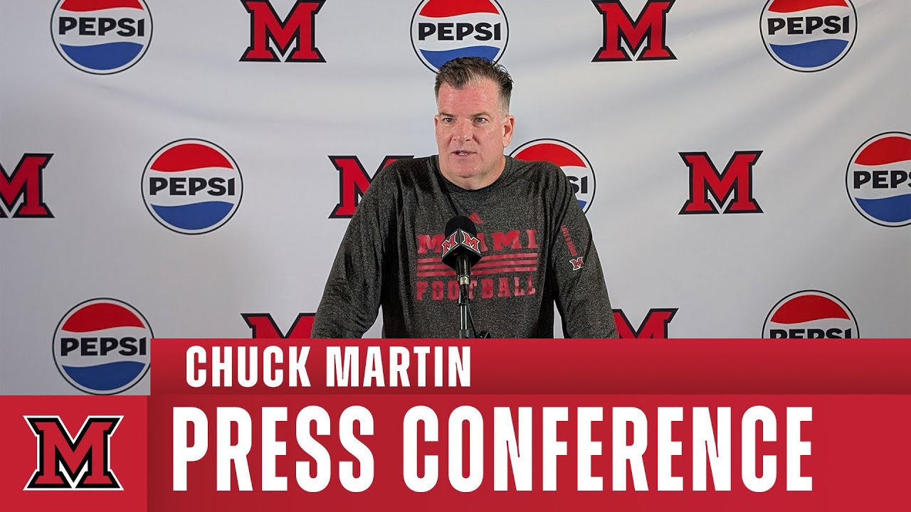Miami Football Head Coach Chuck Martin 8-22 - YouTube