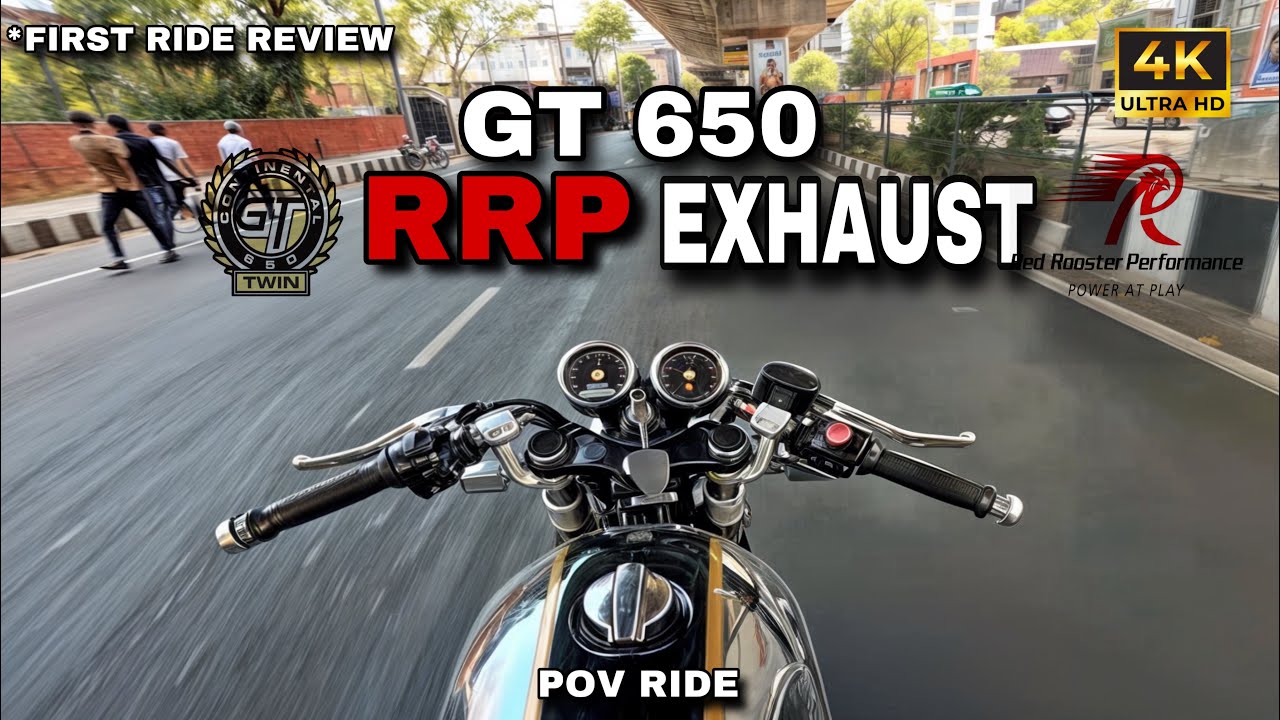 Riding Loud GT650 With Red Rooster Exhaust | 2025 Royal Enfield GT650 ...