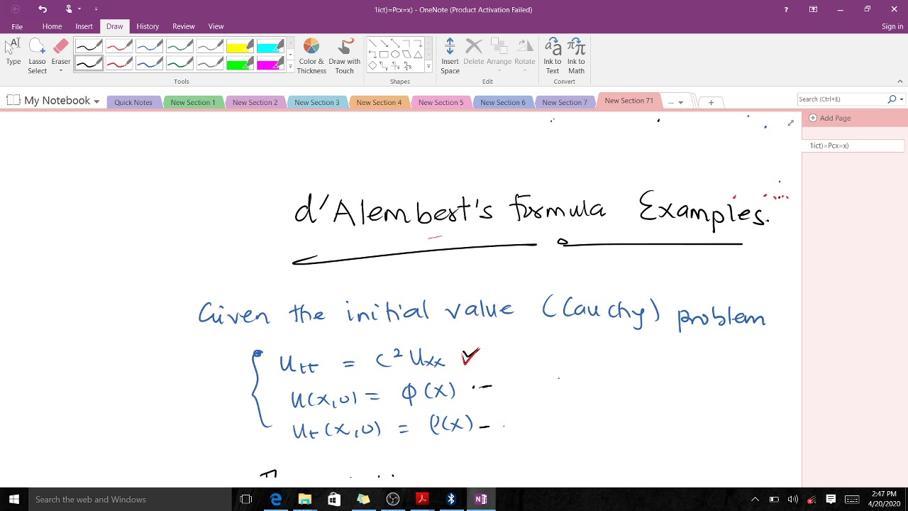 d'Alembert's Formula examples - YouTube