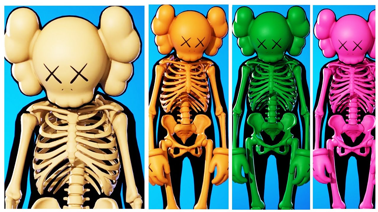 (No Commentary) Fortnite KAWS Skeleton All Styles (PS5 Long Gameplay ...