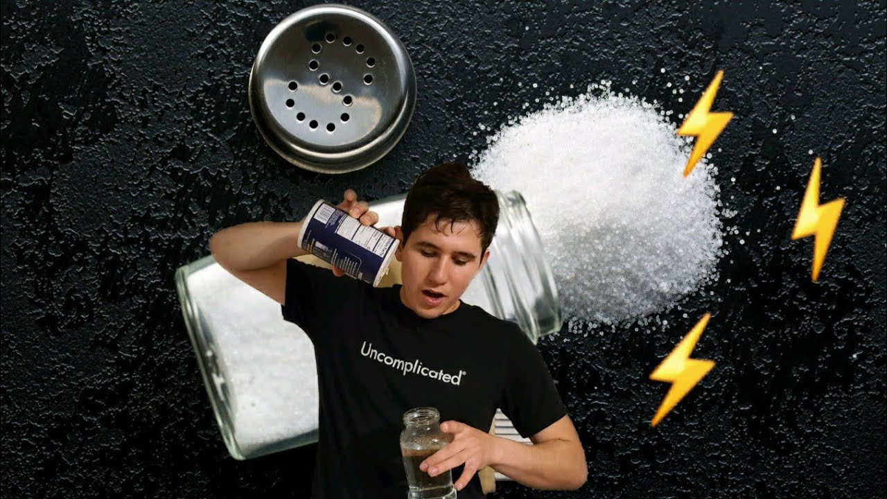 Making a whirlpool with water, salt, and a battery | science experiment ...