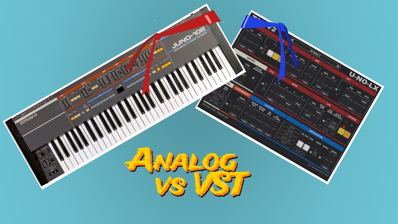 Roland Juno 106 vs VST Plugin TAL-U-NO-LX-V2 - YouTube