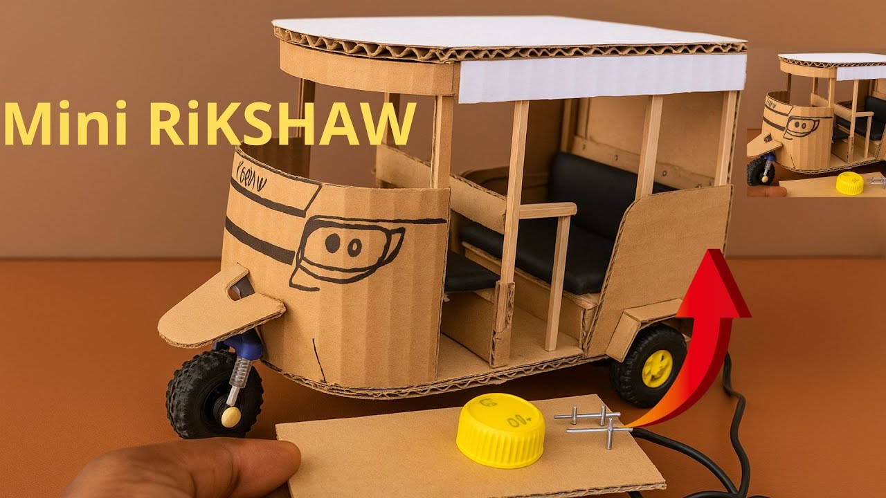 Build Your Own Cardboard Rickshaw – Easy and Fun DIY Tutorial!😱 - YouTube