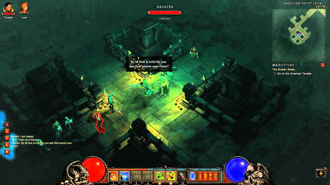 Diablo 3 Walkthrough Part 11: Decaying Crypt Level 1 - YouTube