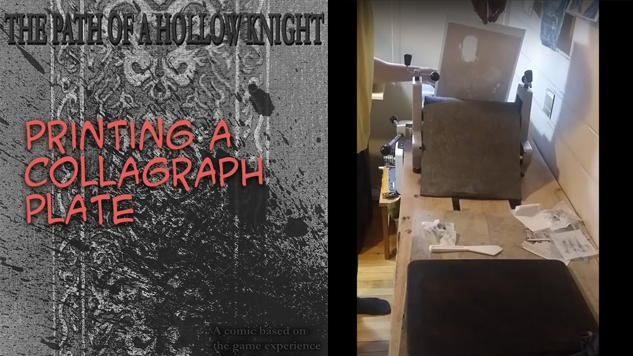 Printing a collagraph plate - YouTube